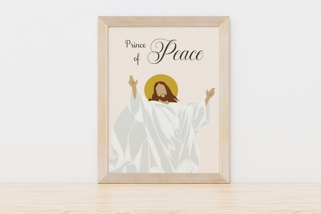 Boho Jesus Wall Art | Jesus Faceless Painting | Prince of Peace ...