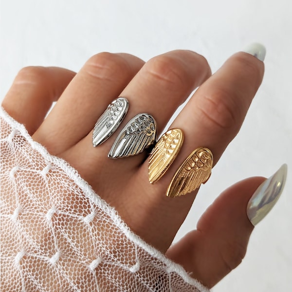 Angel Wings Ring - Etsy
