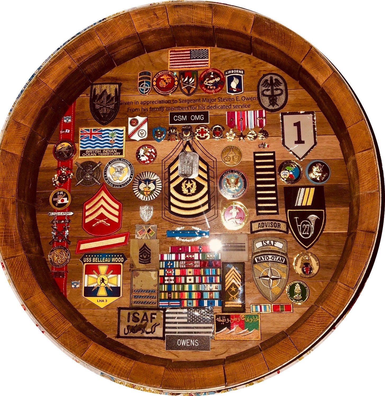 Wine Barrel Military/law Enforcement Retirement Shadow Box - Etsy Canada