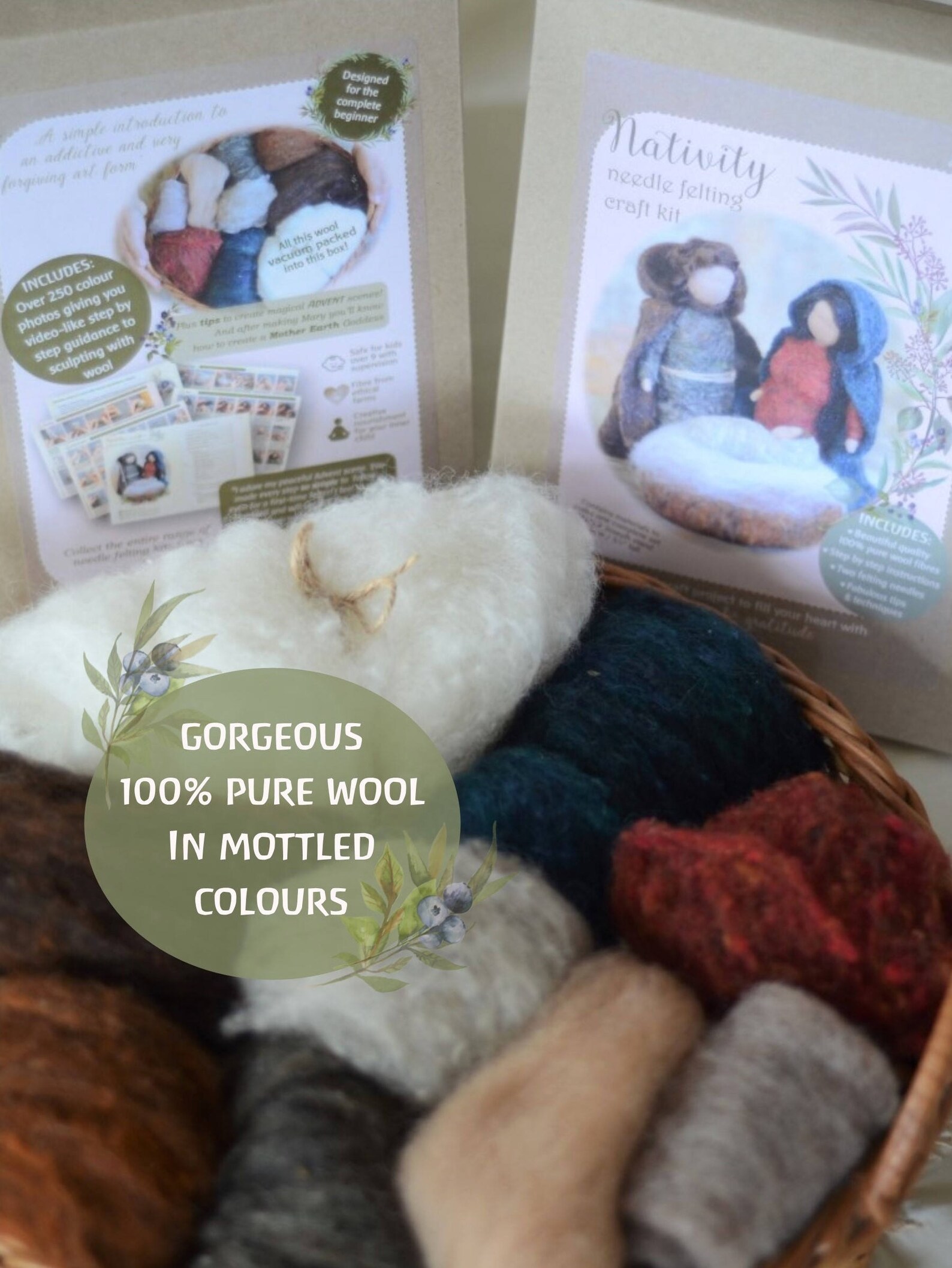 Nativity Set - Needle Felting NATIVITY Kit - Needle Felting Pattern ...