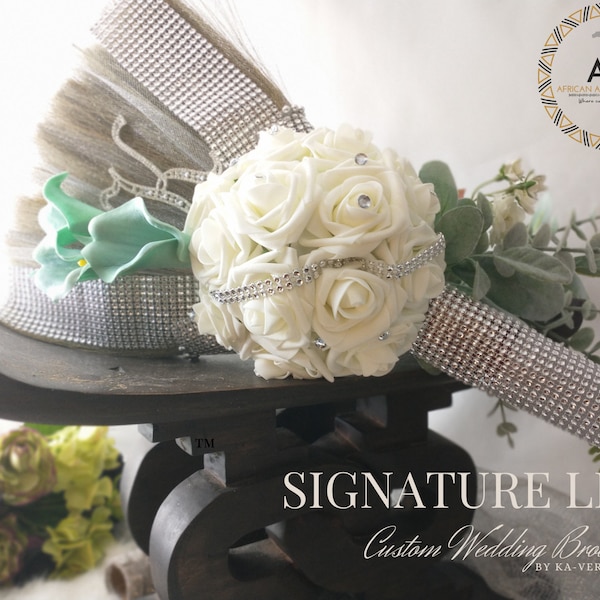 Rhinestone Wedding Broom - Etsy