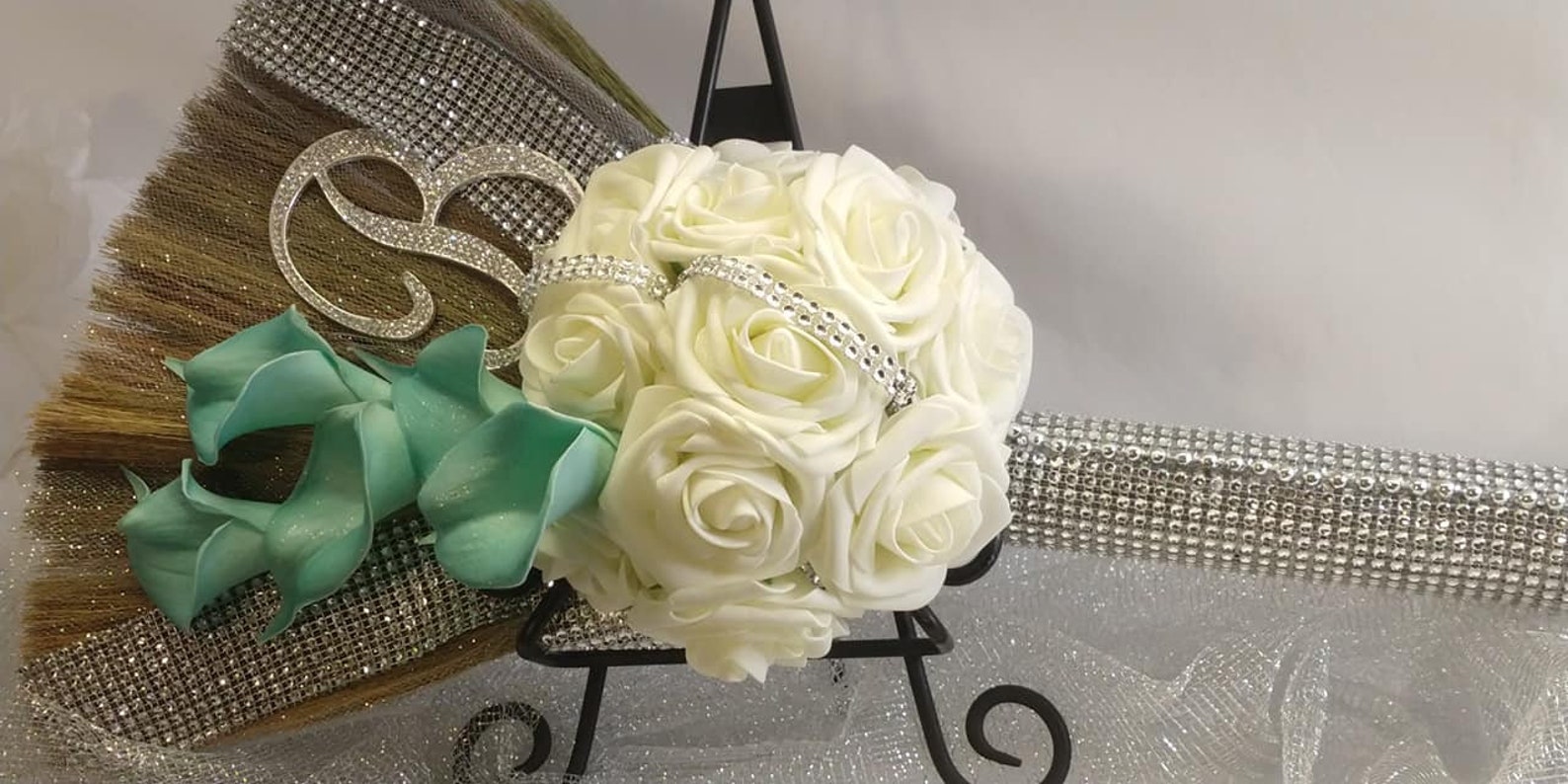 The SIGNATURE LILY™ 36" Wedding Jumping Broom for Your Jumping the ...