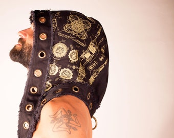 Jedi Hood Vajra Print Organic Cotton One Size Fits All | Etsy