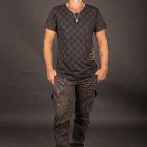 Men's Chisel Organic Stretch Denim/leather Pants Burner - Etsy