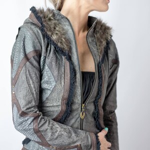 Women's Victory +++ Python Edition Leather Hooded Jacket | Burning Man ...