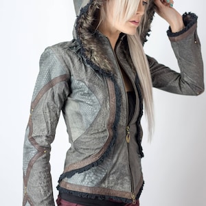 Women's Victory +++ Python Edition Leather Hooded Jacket | Burning Man ...