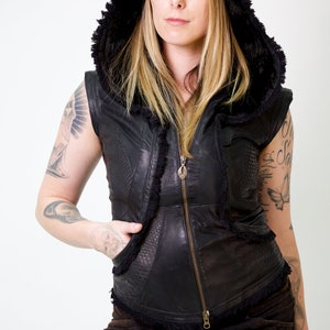 Women's Victory +++ Python Edition Leather Hooded Jacket | Burning Man ...