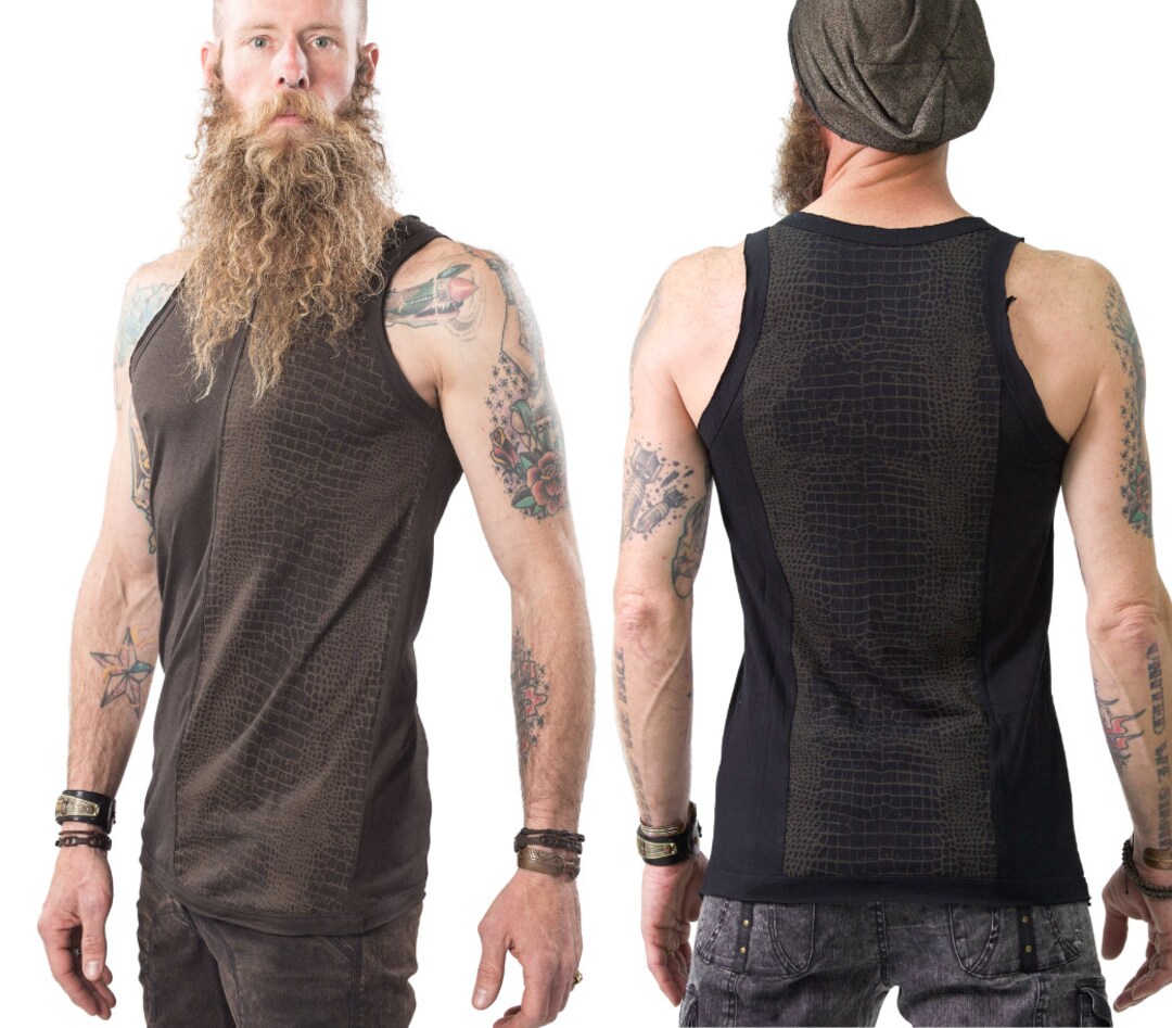 Croc Tank Top Organic Tank Top Burning Man Handmade Festival Clothing ...