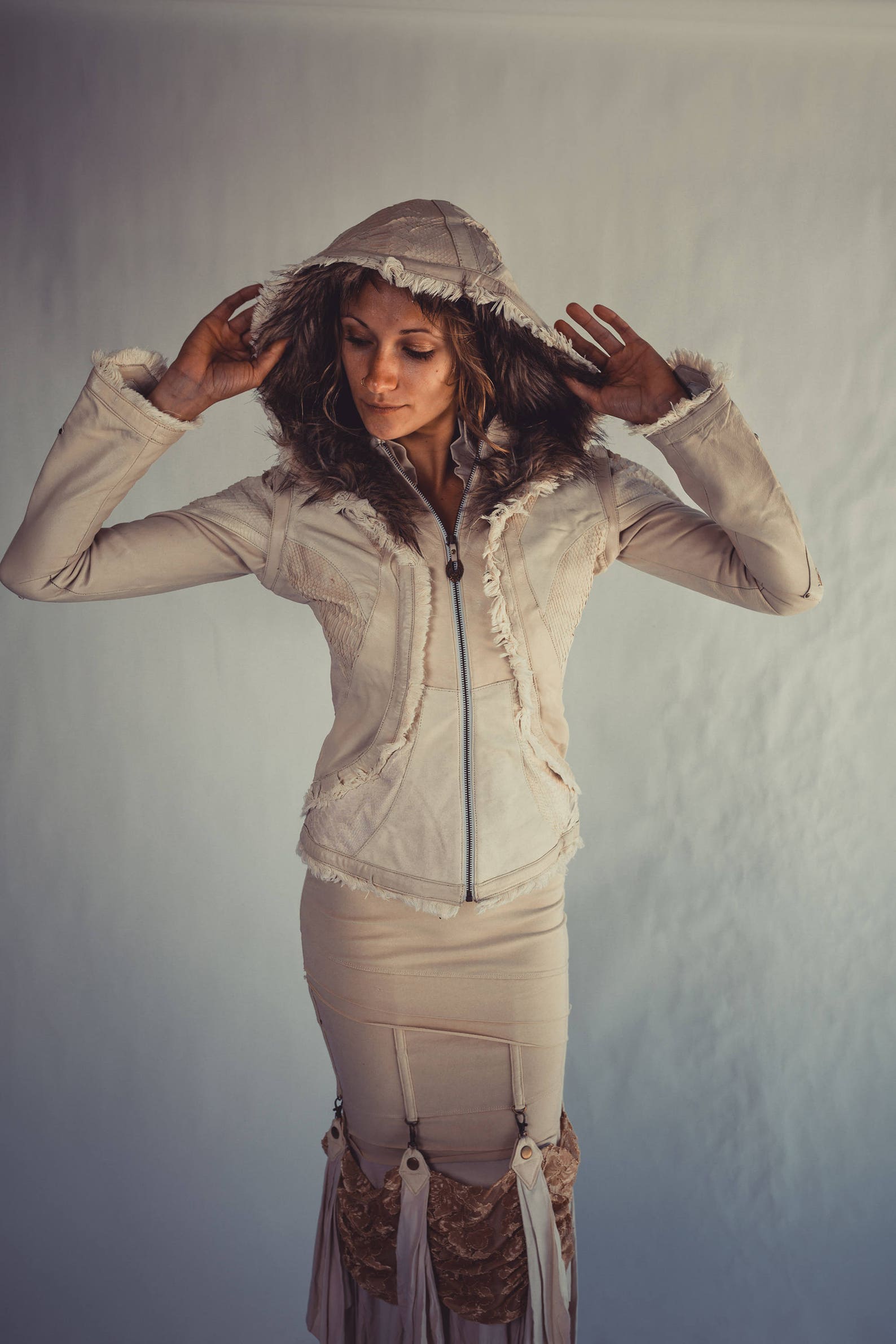 Women's Victory Python Edition Leather Hooded Jacket | Etsy