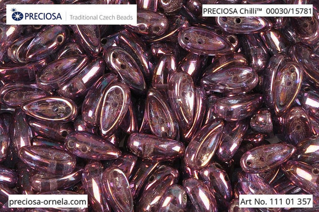 30 Pcs Crystal Vega Iris 2 Hole Czech Chilli Beads 4x11 Mm 9964 - Etsy