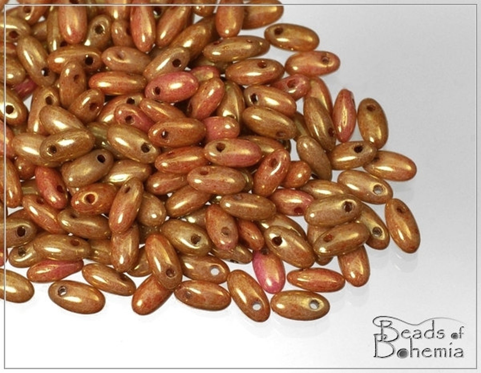 10 G Gold Lustered Czech RIZO Beads 6x2,5 Mm (7195) - Etsy