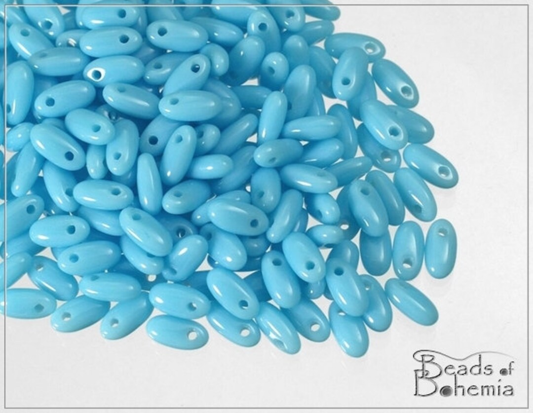 10 G Turquoise Czech RIZO Beads 6x2,5 Mm (7224) - Etsy