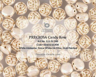 30 Pcs 8 Mm 2 Hole Czech Candy Beads Chalk Sfinx 11431 | Etsy