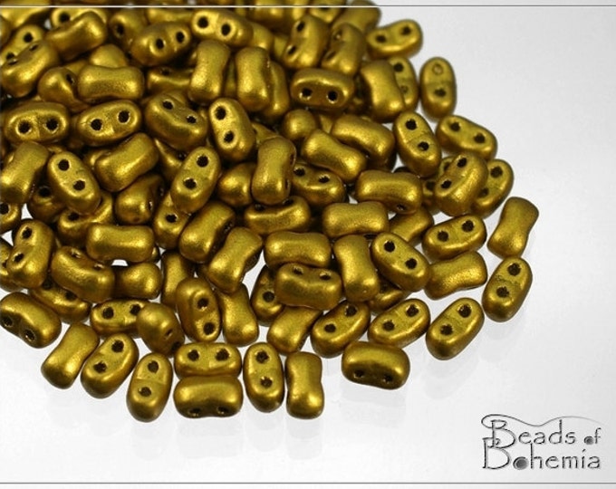 10 G Silky Metallic Amber Czech 2 Hole Bi-bo 3x5,5 M (7130) - Etsy
