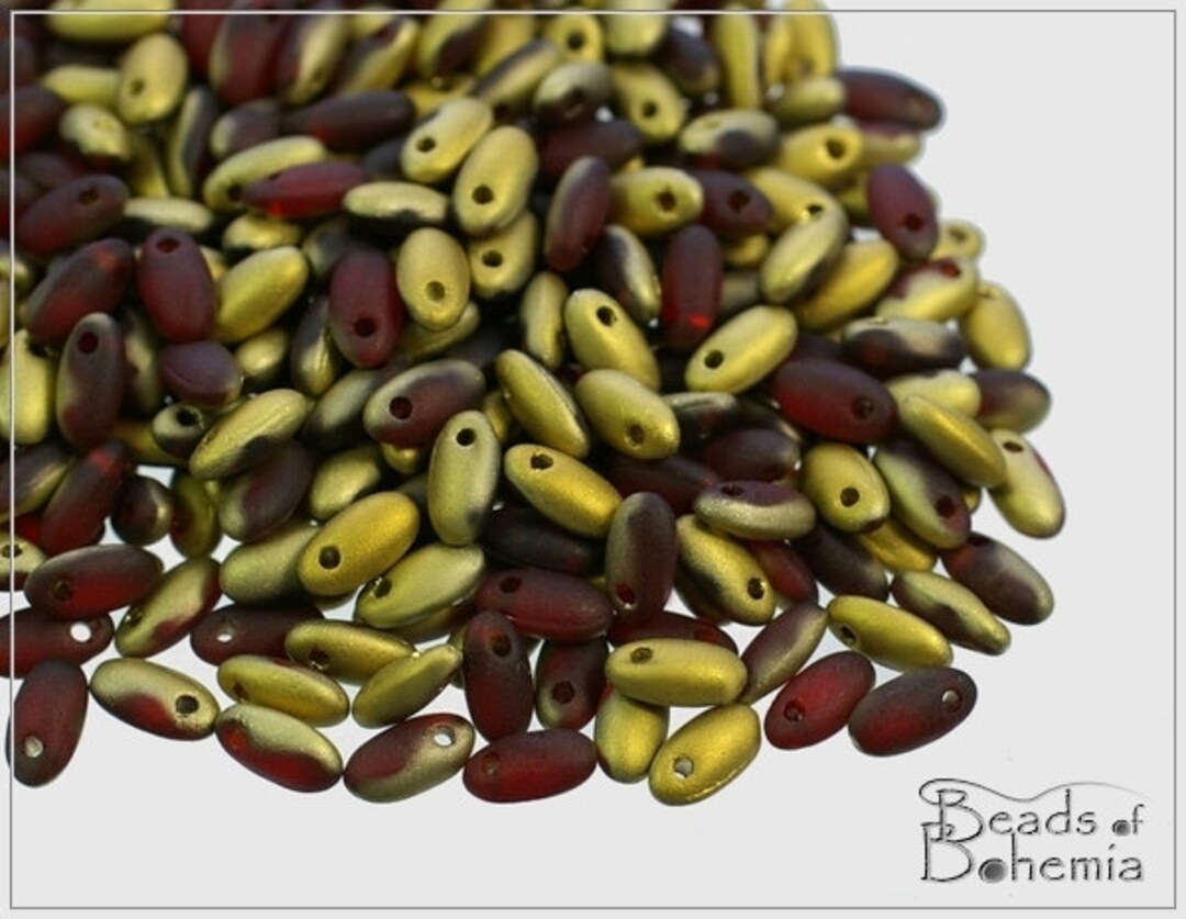 10 G Red Amber Matted Czech RIZO Beads 6x2,5 Mm (7891) - Etsy