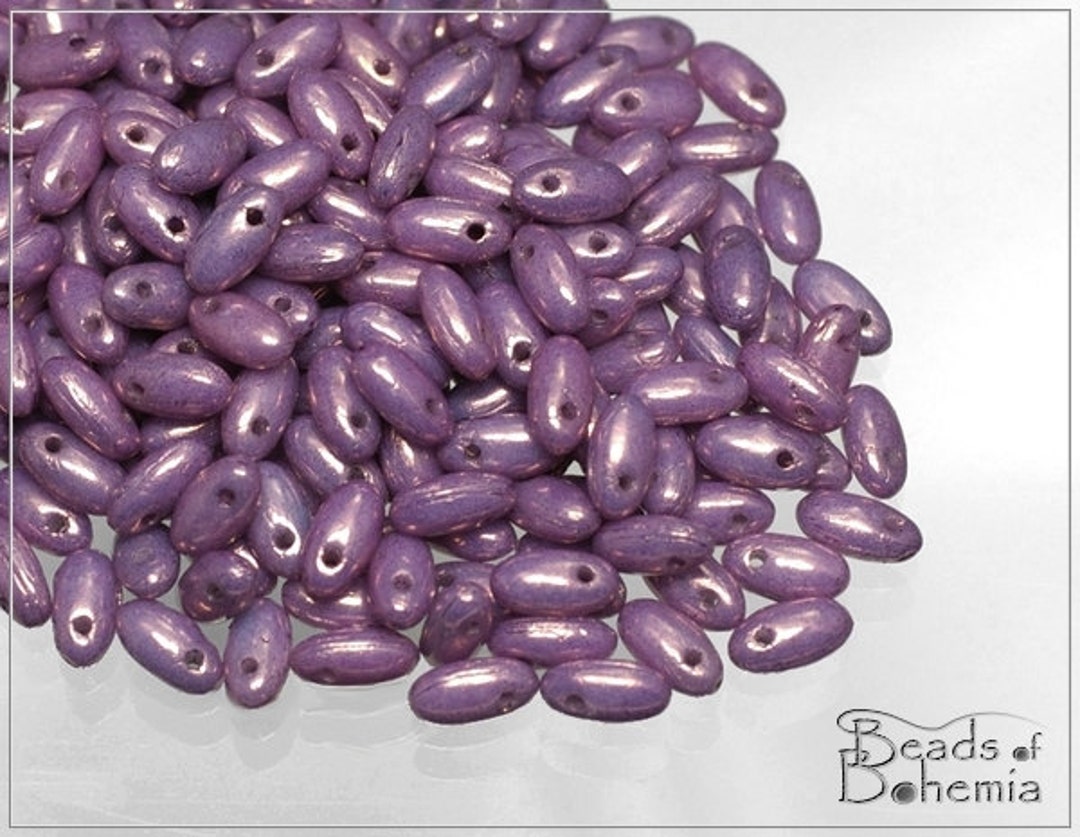 10 G Lila Vega Lustered Czech RIZO Beads 6x2,5 Mm (7197) - Etsy