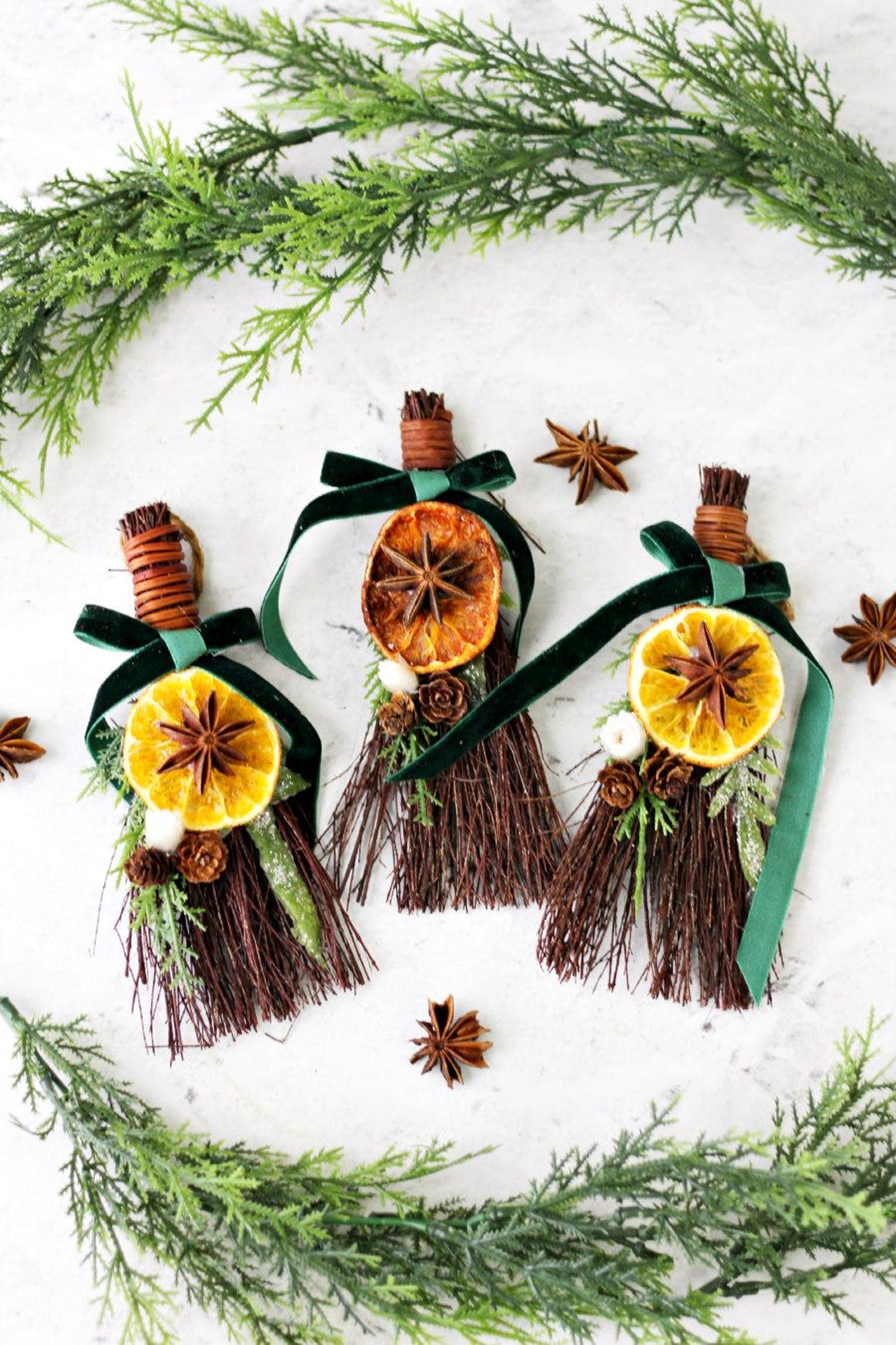 Mini Cinnamon Scented Winter Solstice Holiday Broom - Yule & Christmas ...