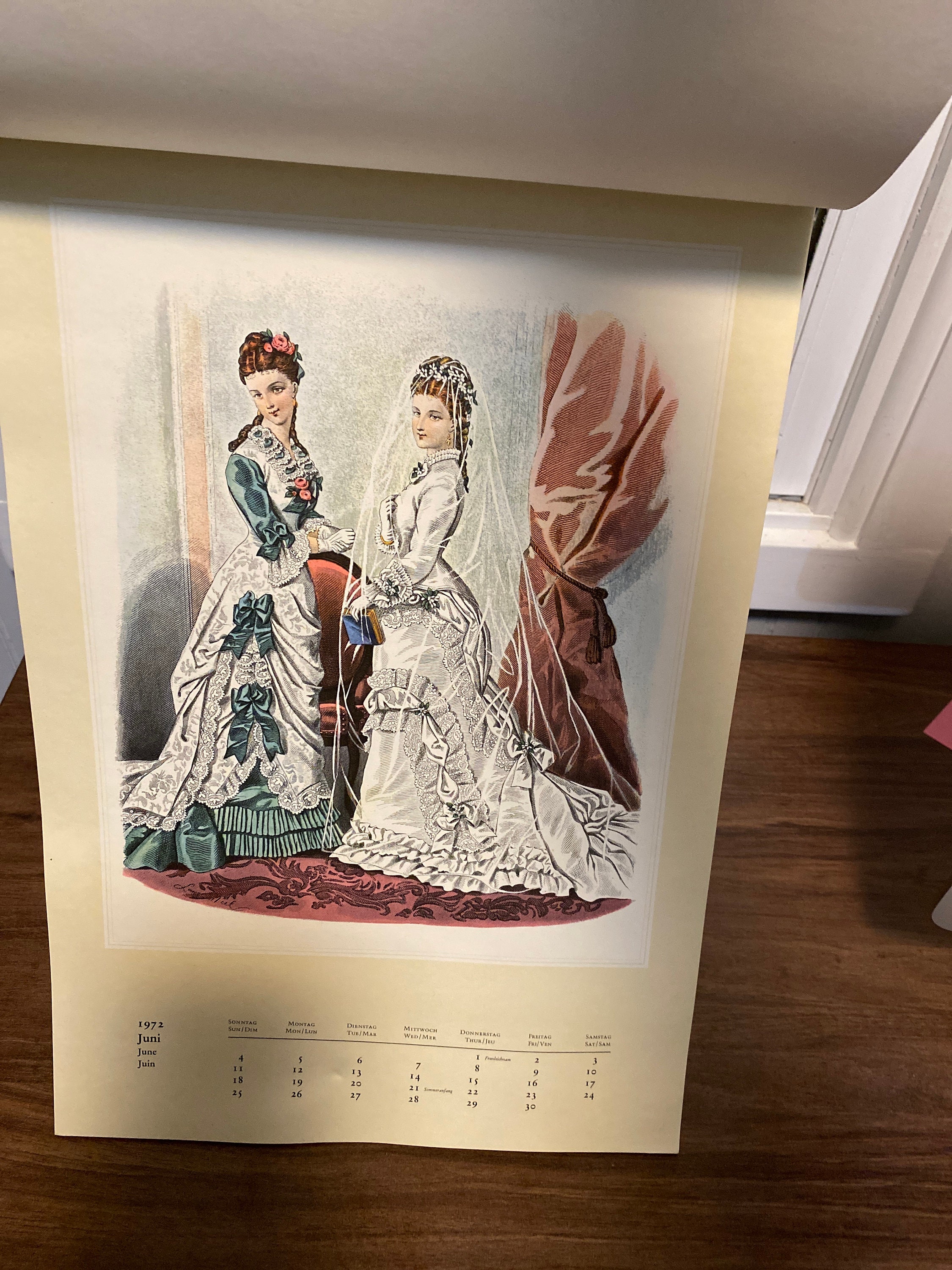 Vintage German Victorian Ladies Calendar - Etsy