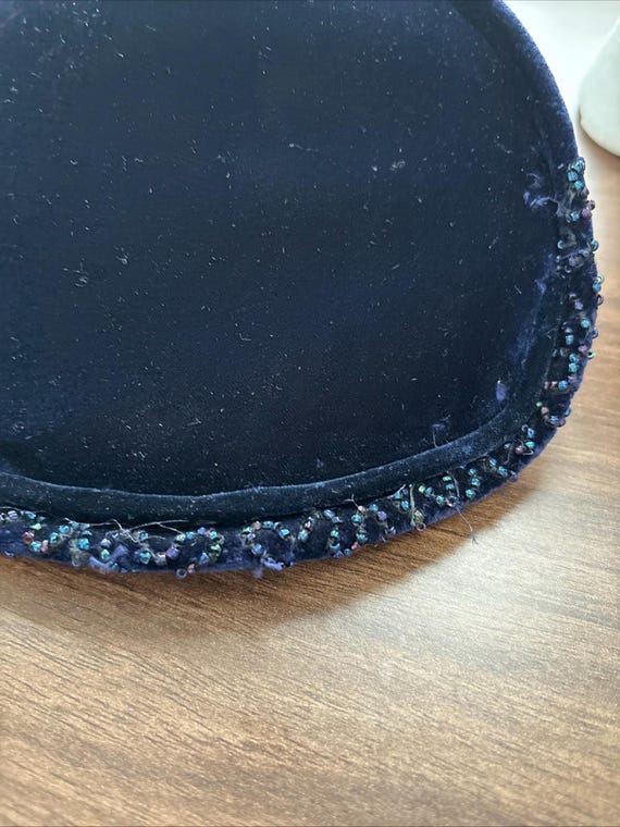 Vintage 1920’s-1940’s Blue Velvet Hat - Gem