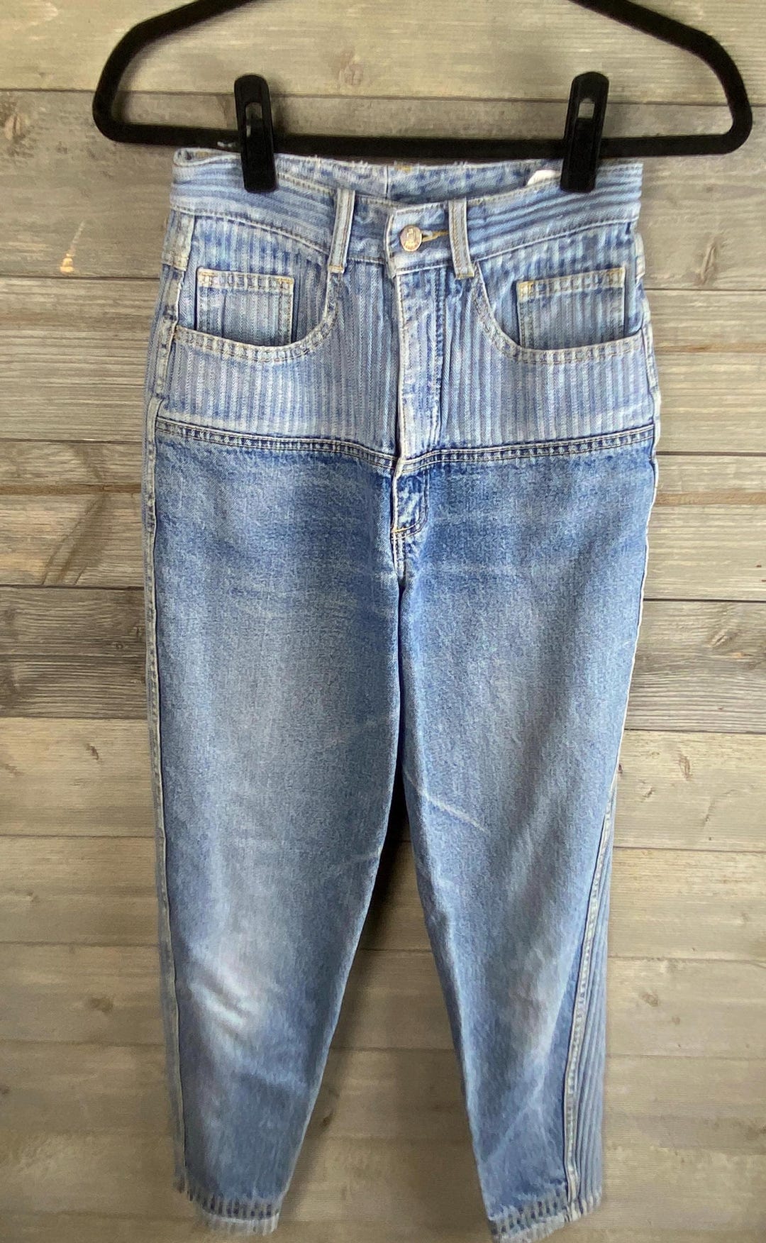 Vintage 1980’s Gasoline Two Toned Jeans With Tapered Ankles Size 26 - Etsy