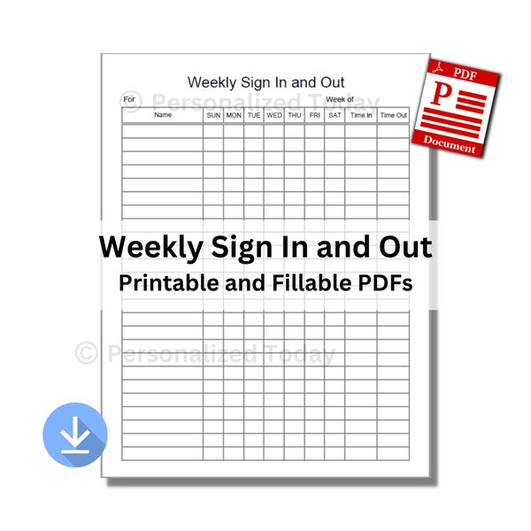 Key Sign Out Log - Etsy