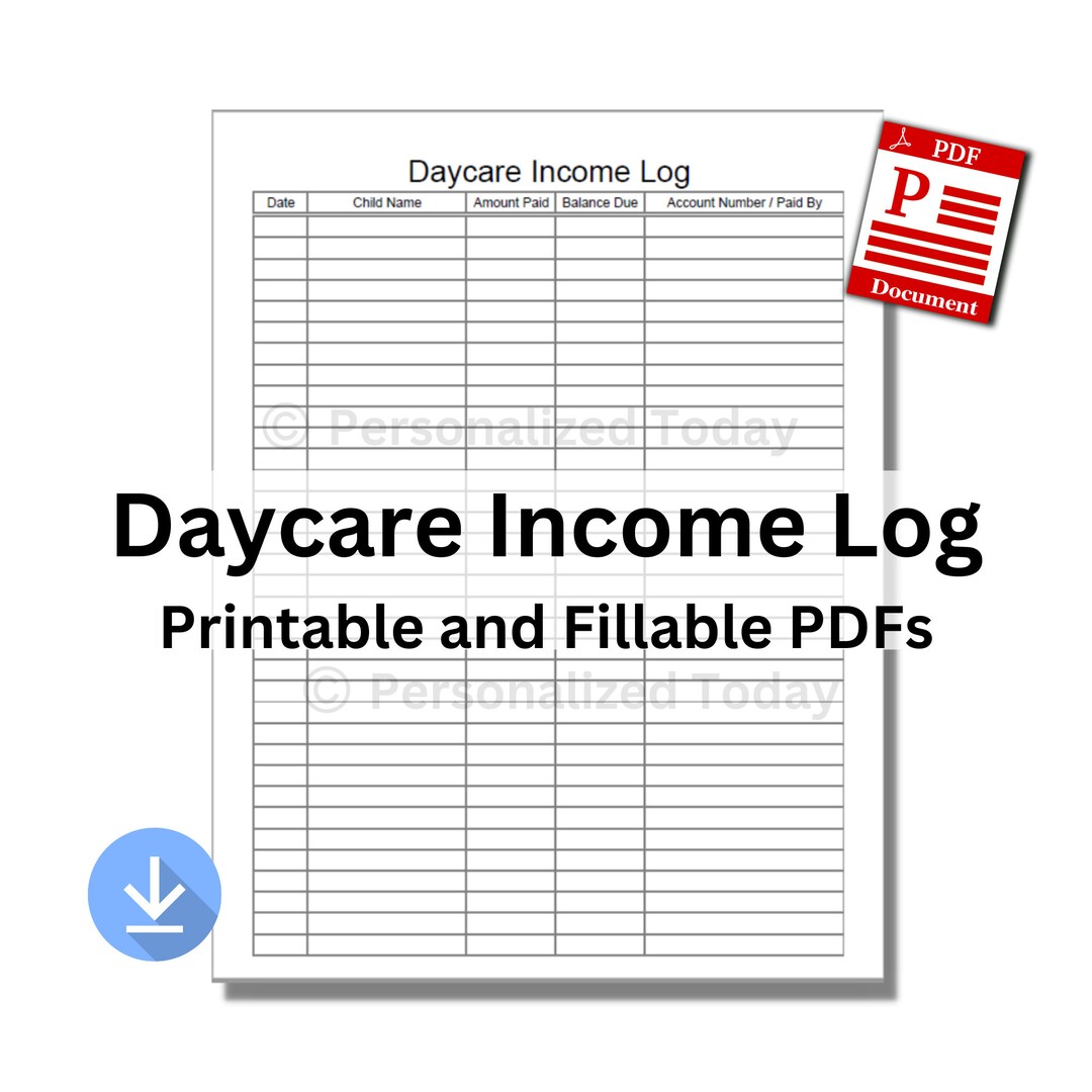Daycare Income Log Fillable And Printable PDF Digital Download Etsy daycare-income-log-fillable-and-printable-pdf-digital-download-etsy