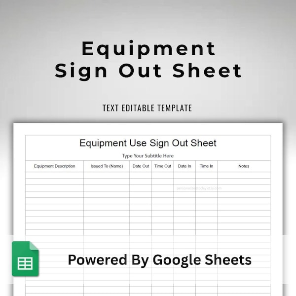 Walkie Talkie Sign Out Sheet - Etsy