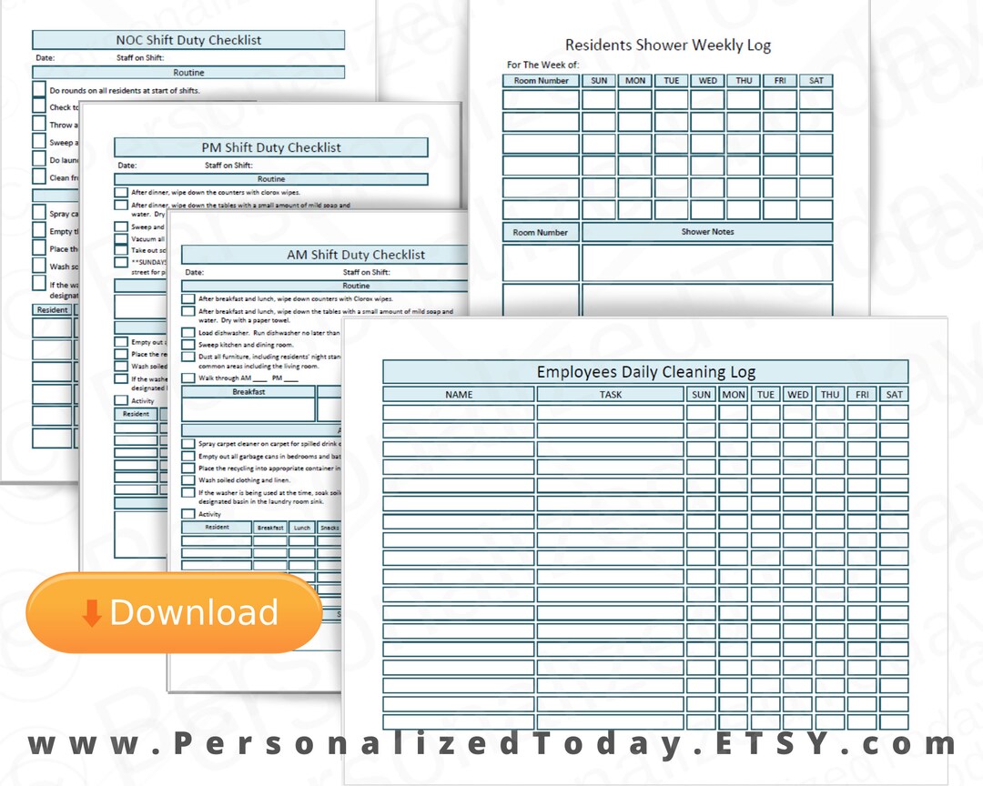 Printable Only PDFs Assisted Living Caregiving Set Cleaning - Etsy France Printable Only PDFs Assisted Living Caregiving Set Cleaning - Etsy France