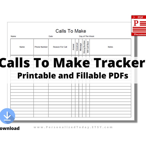 Outbound Calls Sheet - Etsy