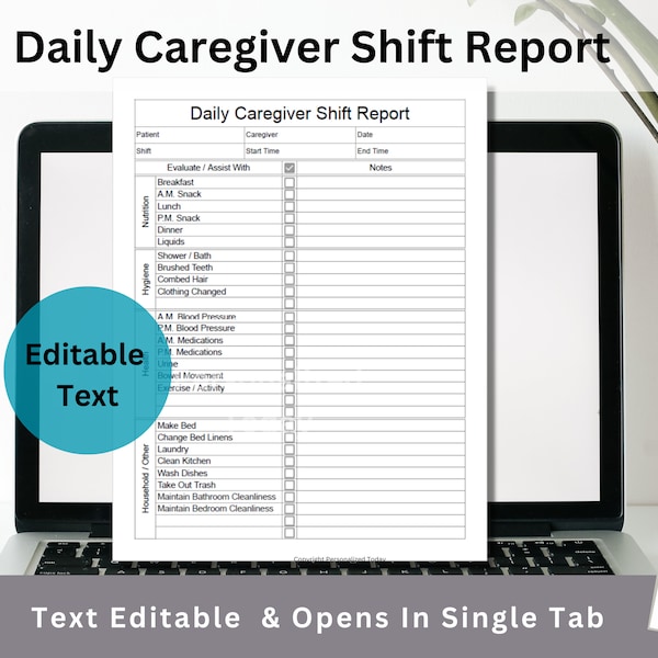 Resident Report Sheets - Etsy