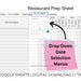 Restaurant Inventory PAR Prep Sheet - Text Editable Google Sheets ...