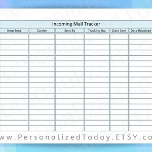 Incoming Mail and Outgoing Mail Printable Tracking Log For | Etsy
