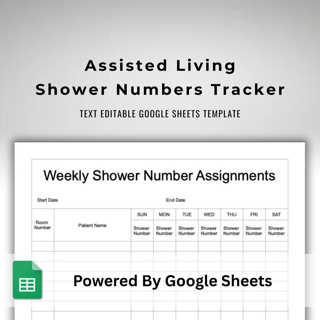 ADL Residents Shower Numbers Schedule - Daily and Weekly - Editable ...
