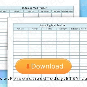 Incoming Mail and Outgoing Mail Printable Tracking Log For | Etsy