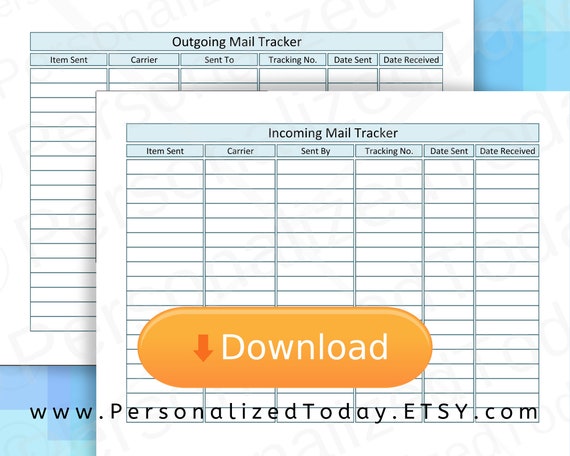 Incoming Mail and Outgoing Mail Printable Tracking Log For | Etsy