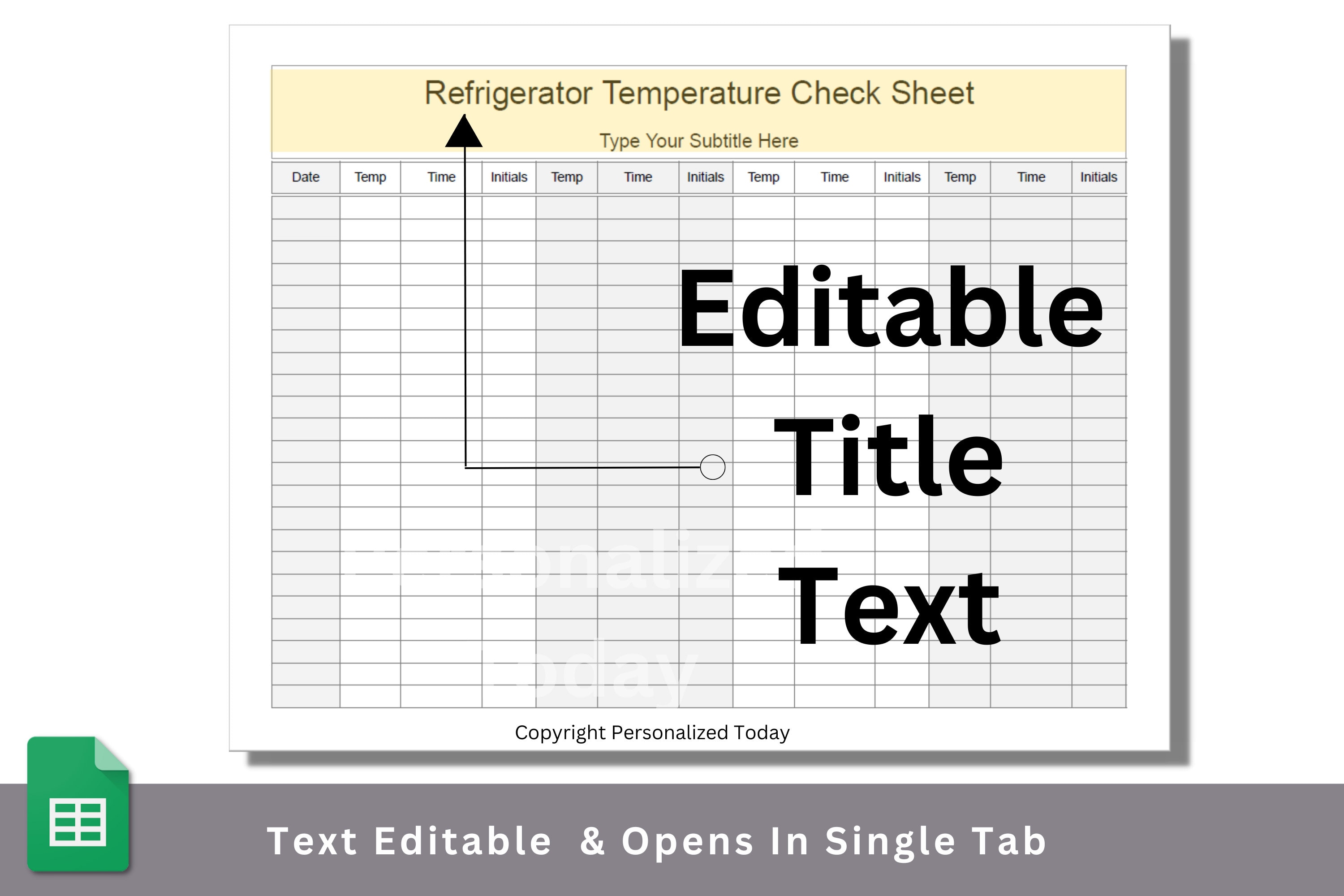 Store Refrigerator Temperature Log Template Google Sheets Online Text ...