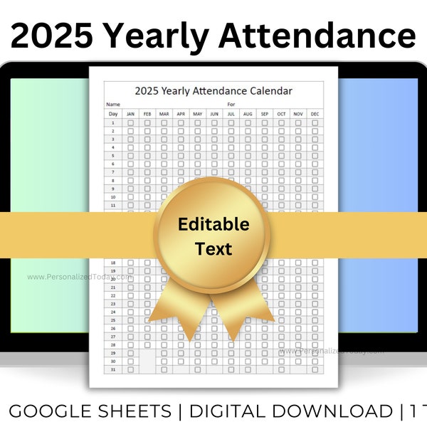 Attendance Tracker Employee 2025 - Etsy