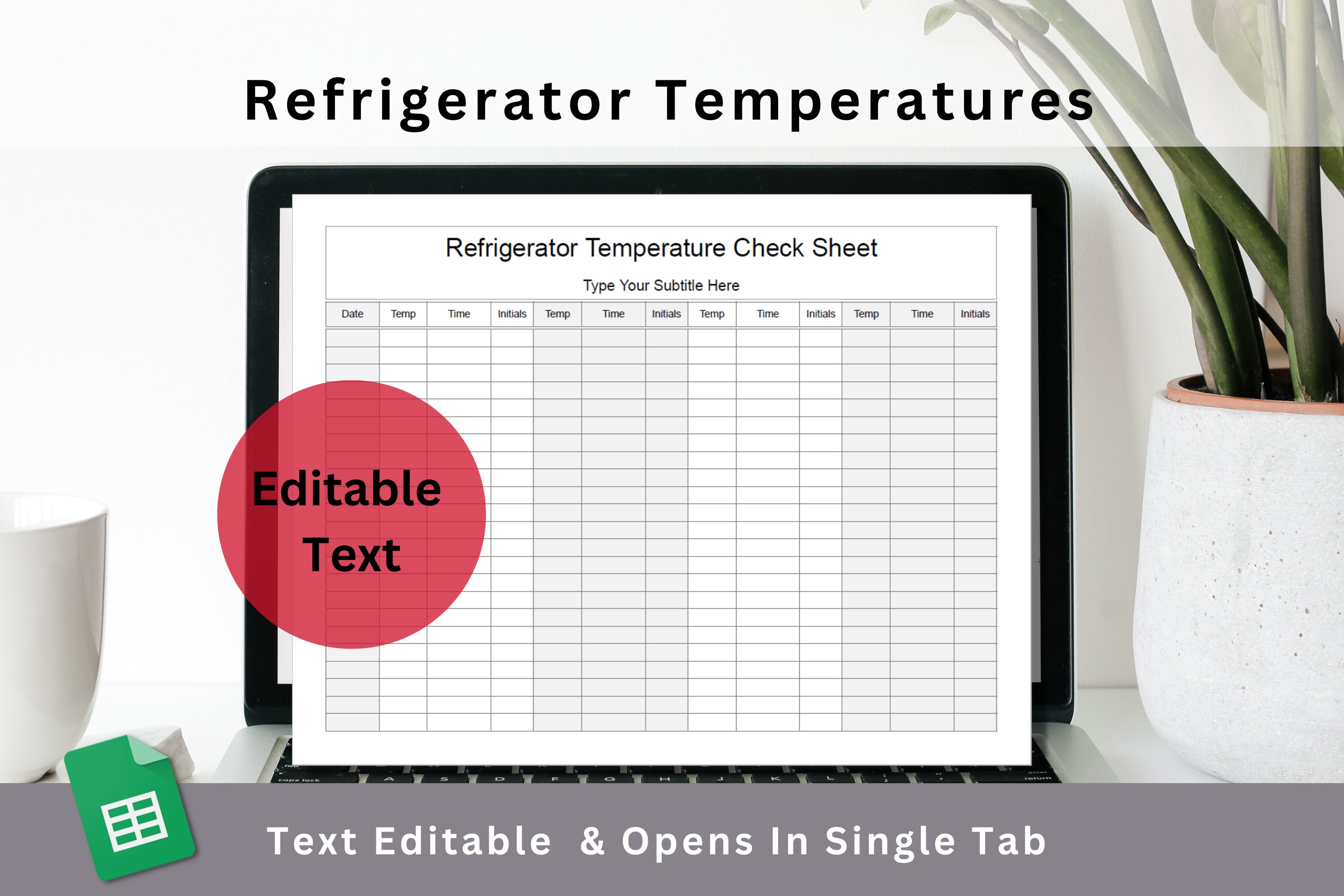 Store Refrigerator Temperature Log Template Google Sheets Online Text ...