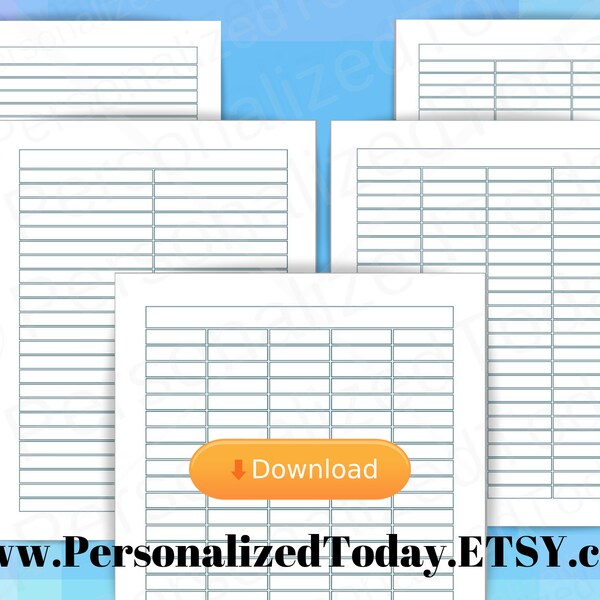 Lined Columns Chart - Etsy Canada