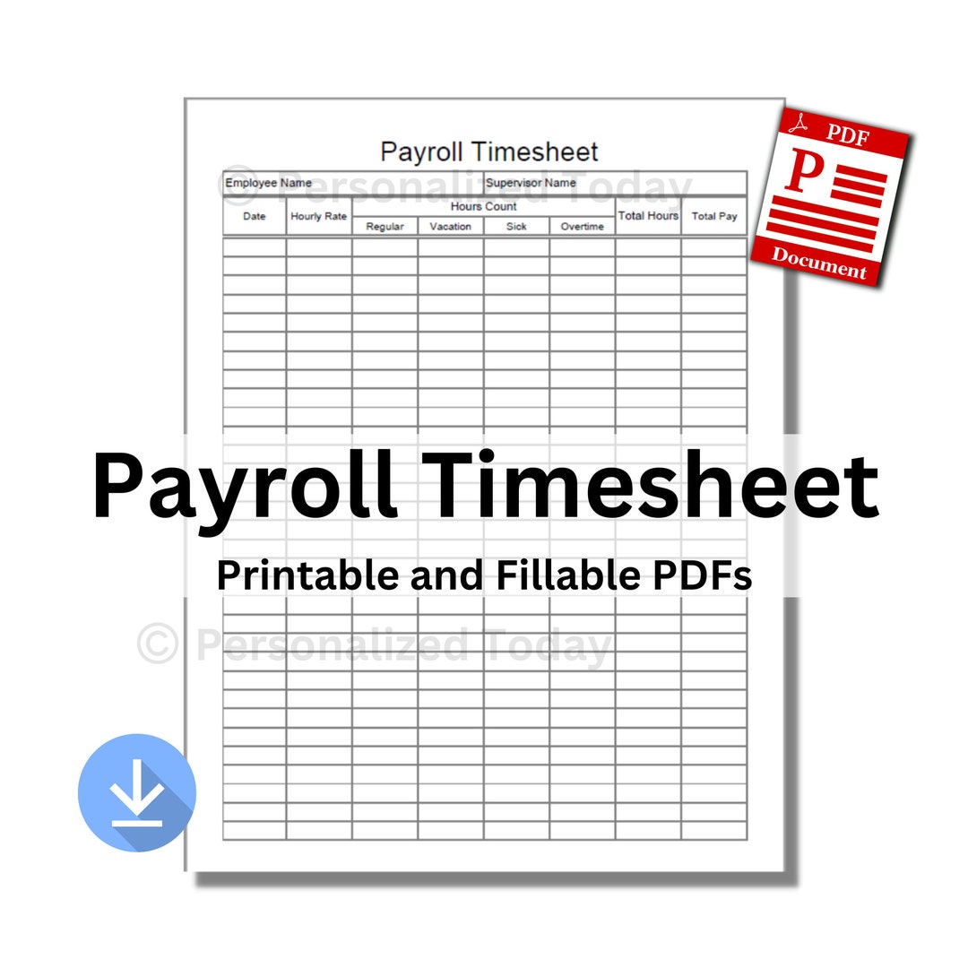 PDF Payroll Timesheet Printable And Text Fillable Digital Etsy PDF Payroll Timesheet Printable And Text Fillable Digital Etsy