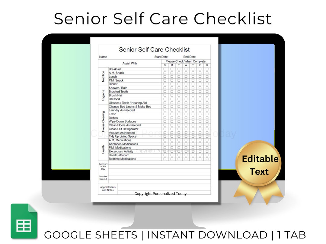 Independent Living Worksheet Google Sheets Template - Empower Your ...