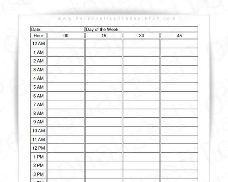 Full Day 15 Minute Planner Fillable Editable and Printable PDF | Etsy