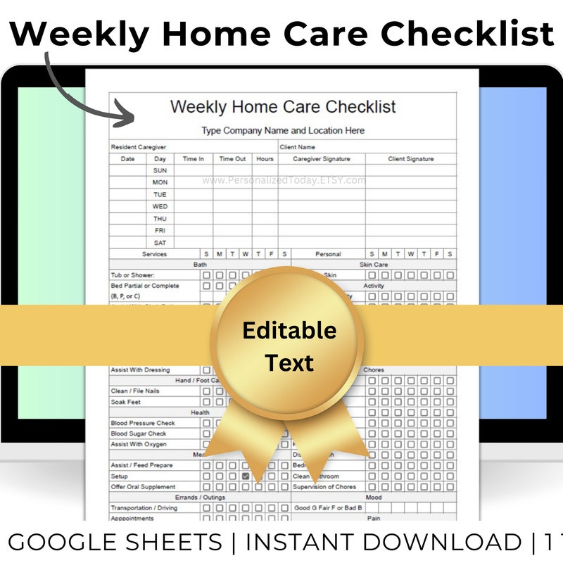Home Care Timesheet - Etsy