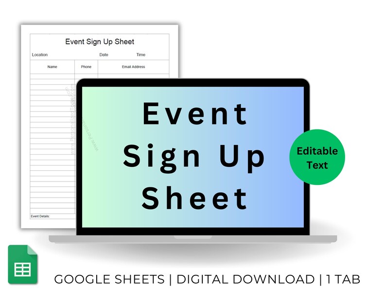 Google Sheets Event Sign up Sheet With Attendee Names Telephone Numbers ...