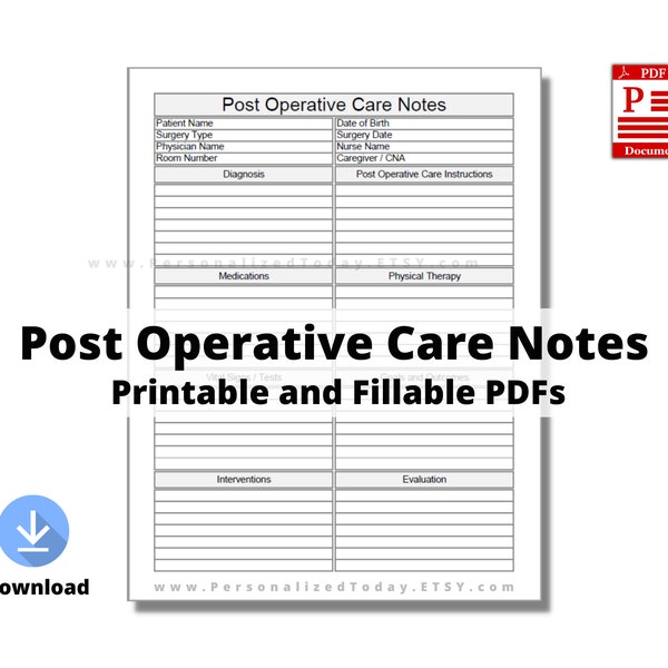 Pre and Post Care Card Template - Etsy