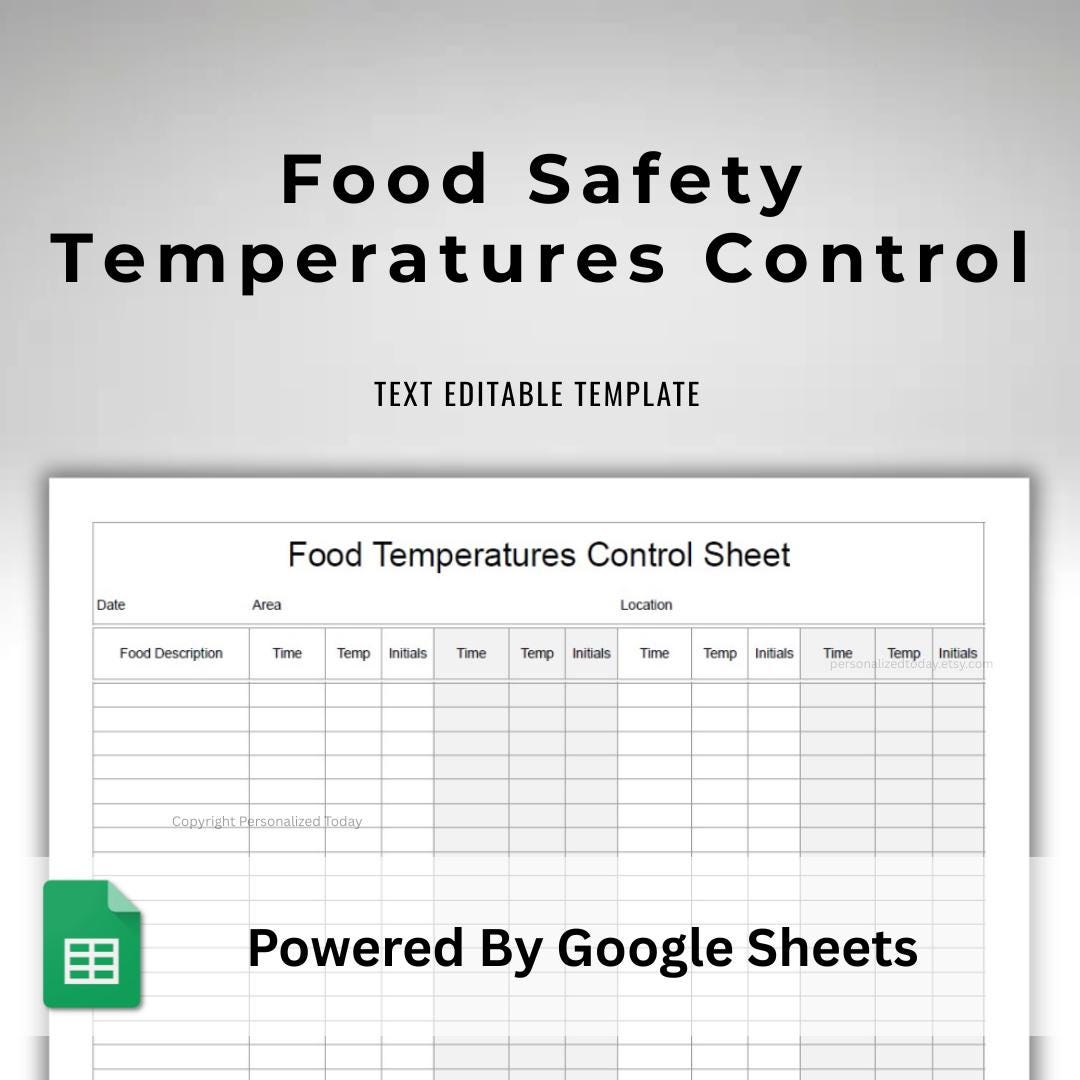 Hot Food Temperature Chart