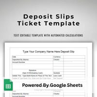 PRINTABLE Bank Deposit Slips | Wallet Size | Instant Download PDF File ...