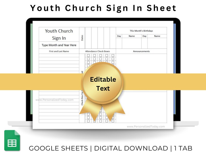 Youth Group Church Sign in Sheet Church Teenagers Group Attendance ...