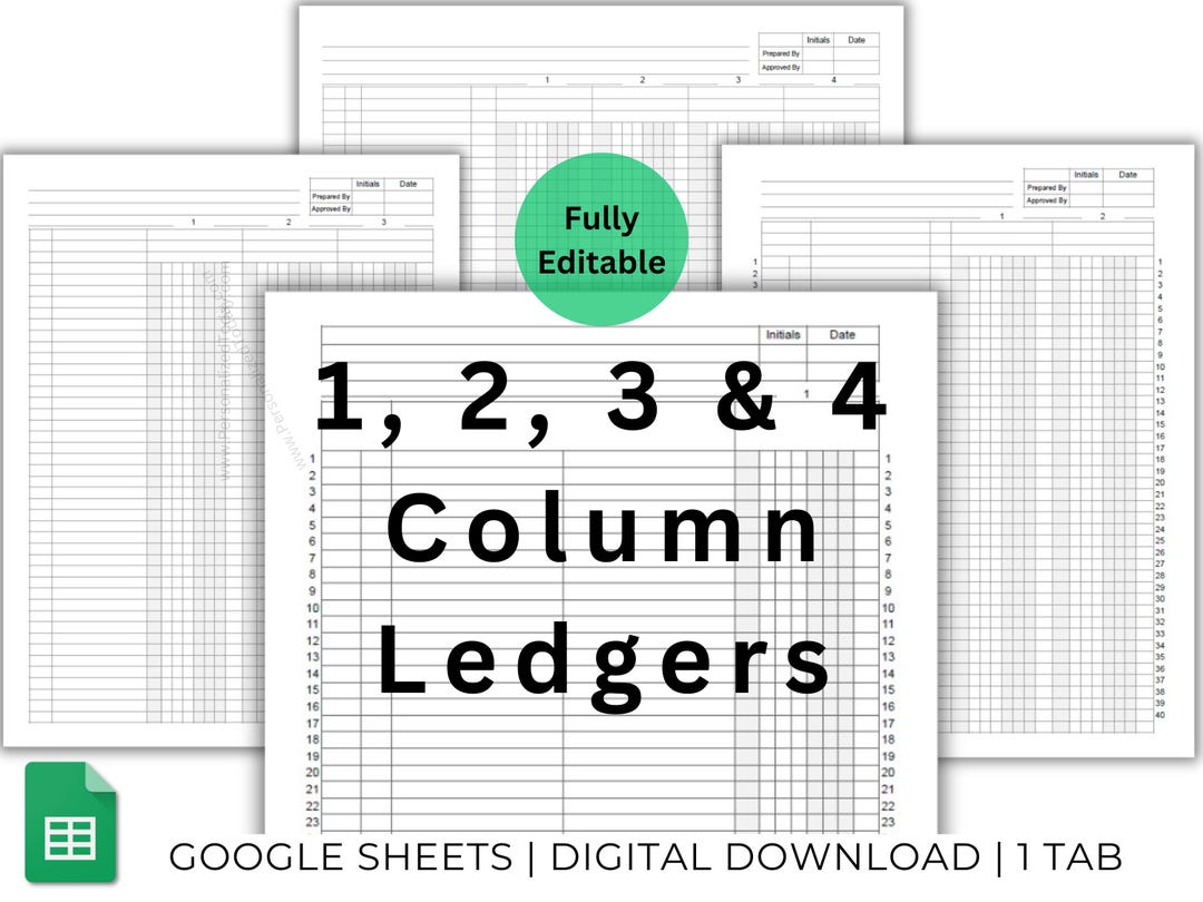 Google Sheets Accounting Ledgers Bundle - Fully Editable Bookkeeping ...