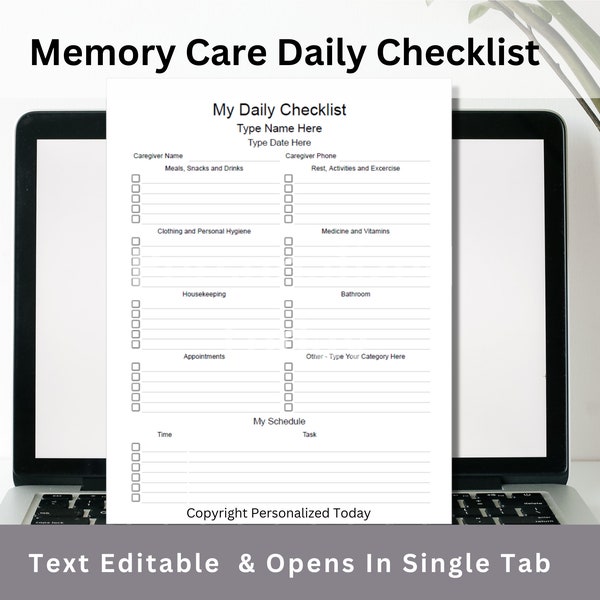 Care Plan Template Elderly - Etsy